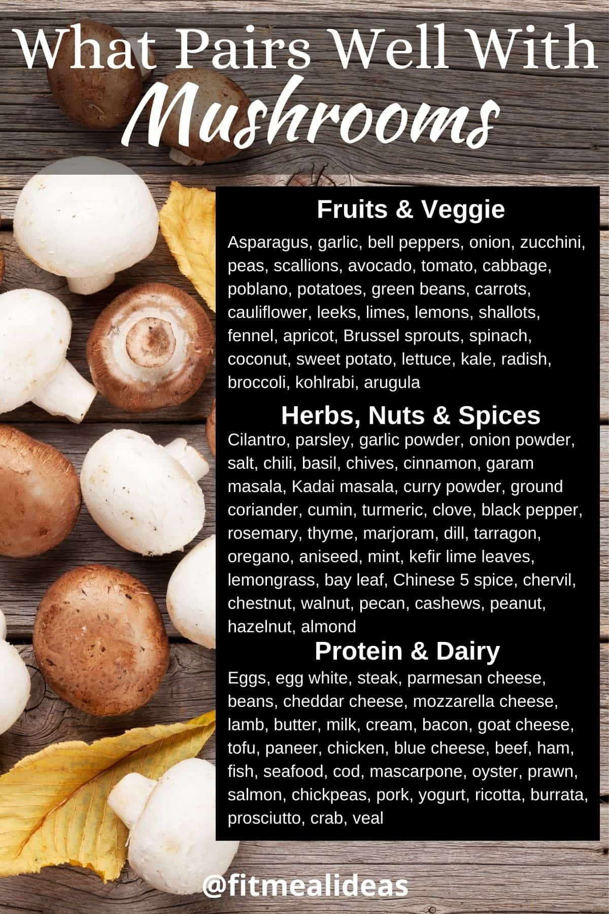 What spices go best with mushrooms?