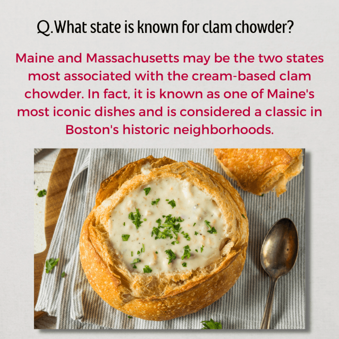 What state is known for chowder?