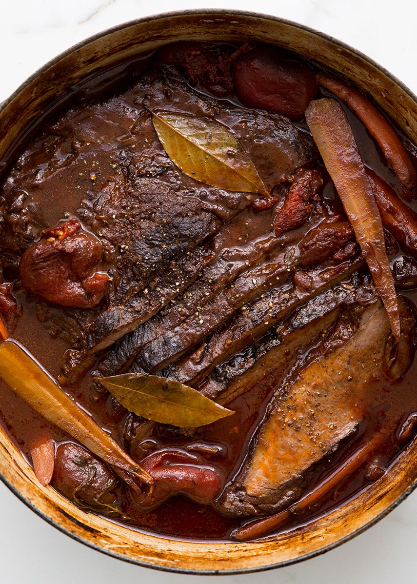 What temperature do you braise brisket at?
