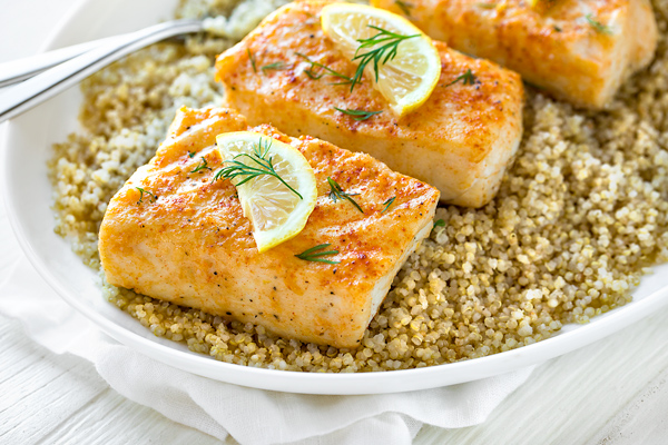 What temperature do you cook halibut in the oven?