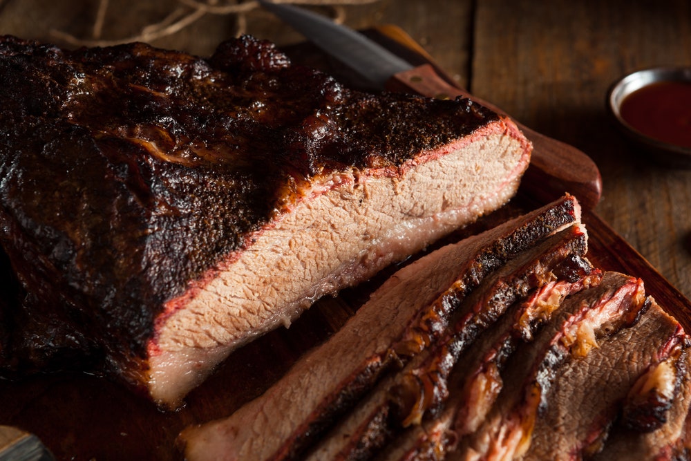 What temperature do you slow cook brisket on the grill?
