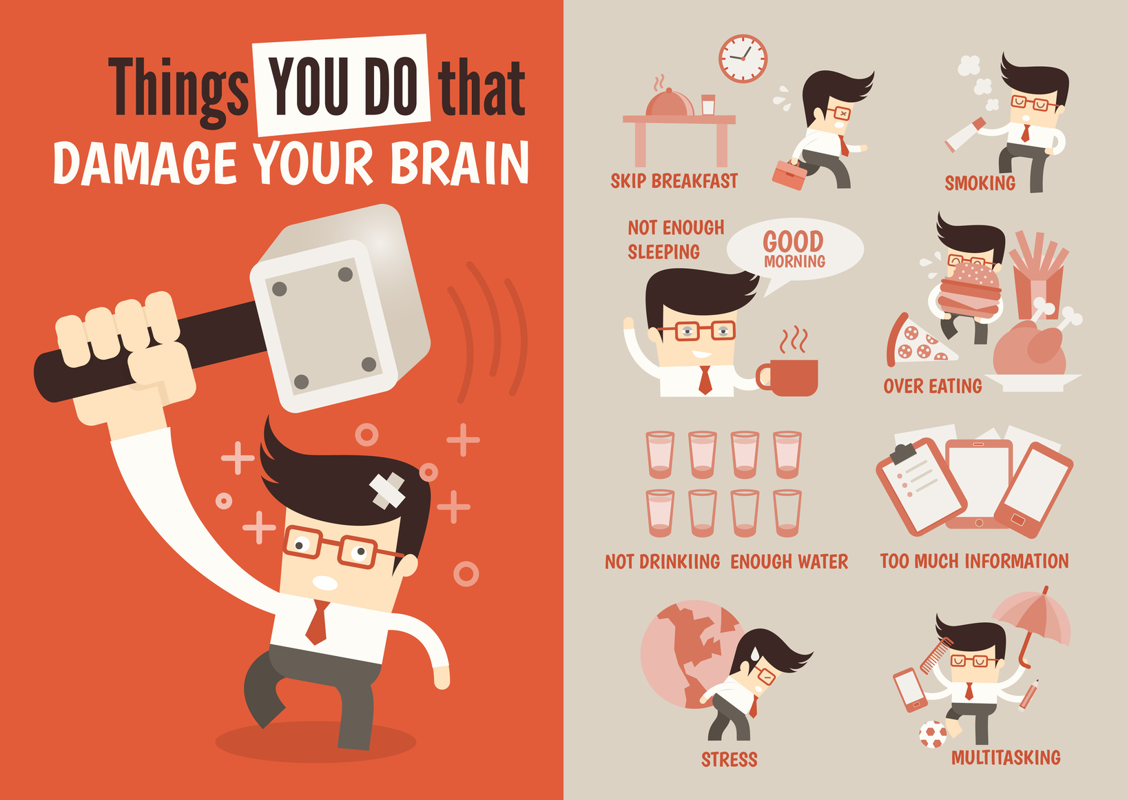What things can damage your brain?