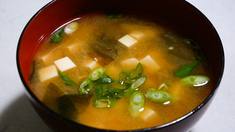 What time of day is miso soup eaten?
