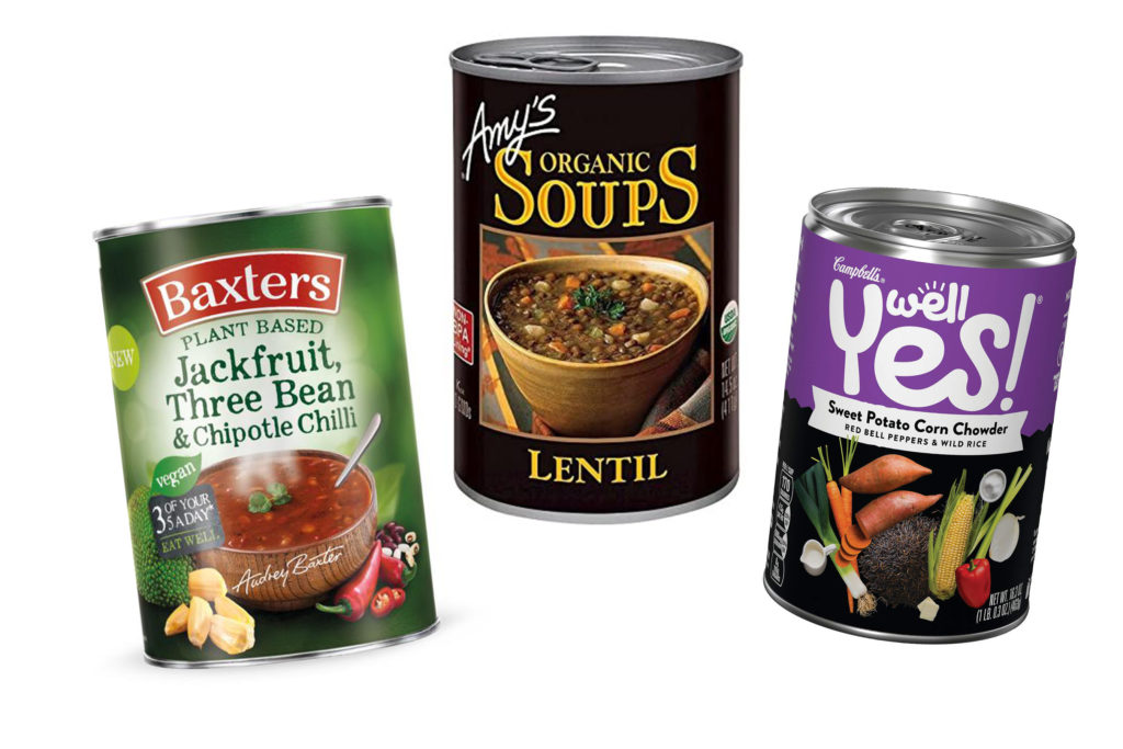 What tins of soup are vegan?