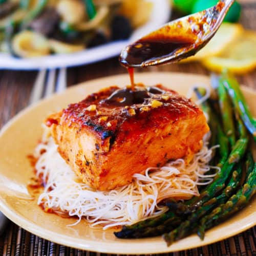 What to eat with Asian flavored salmon?
