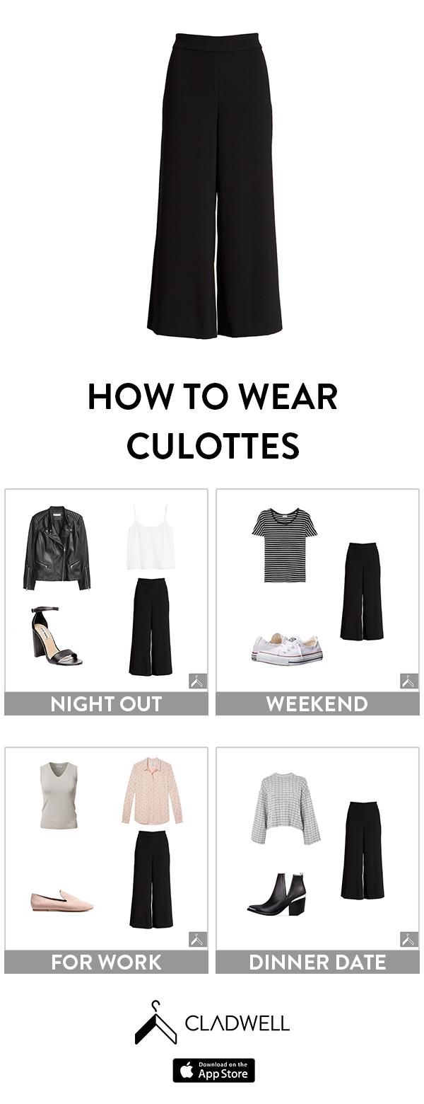 What to wear with culottes for a dinner date?