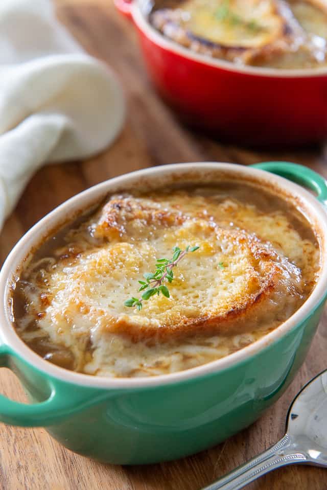 What type of alcohol goes in French onion soup?