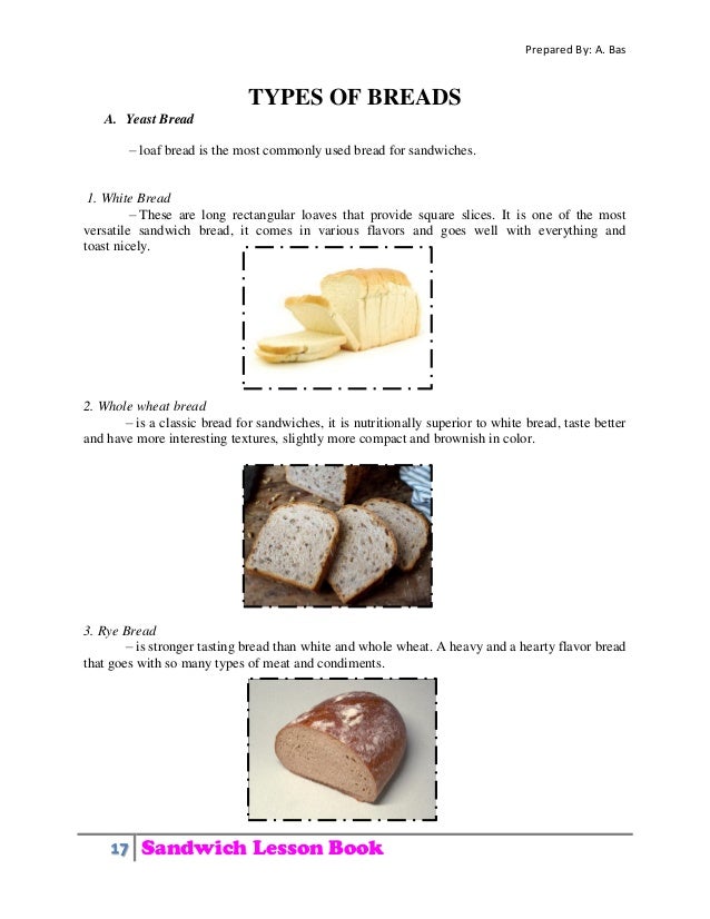 What type of bread is used for sandwiches?