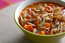 What type of dish is minestrone?