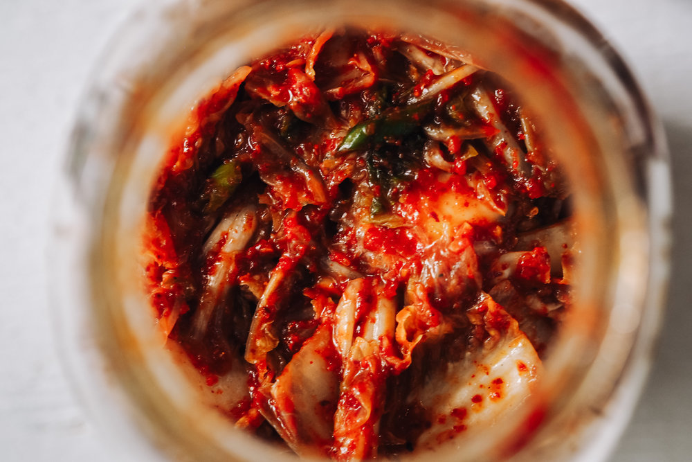 What type of fermentation is kimchi?