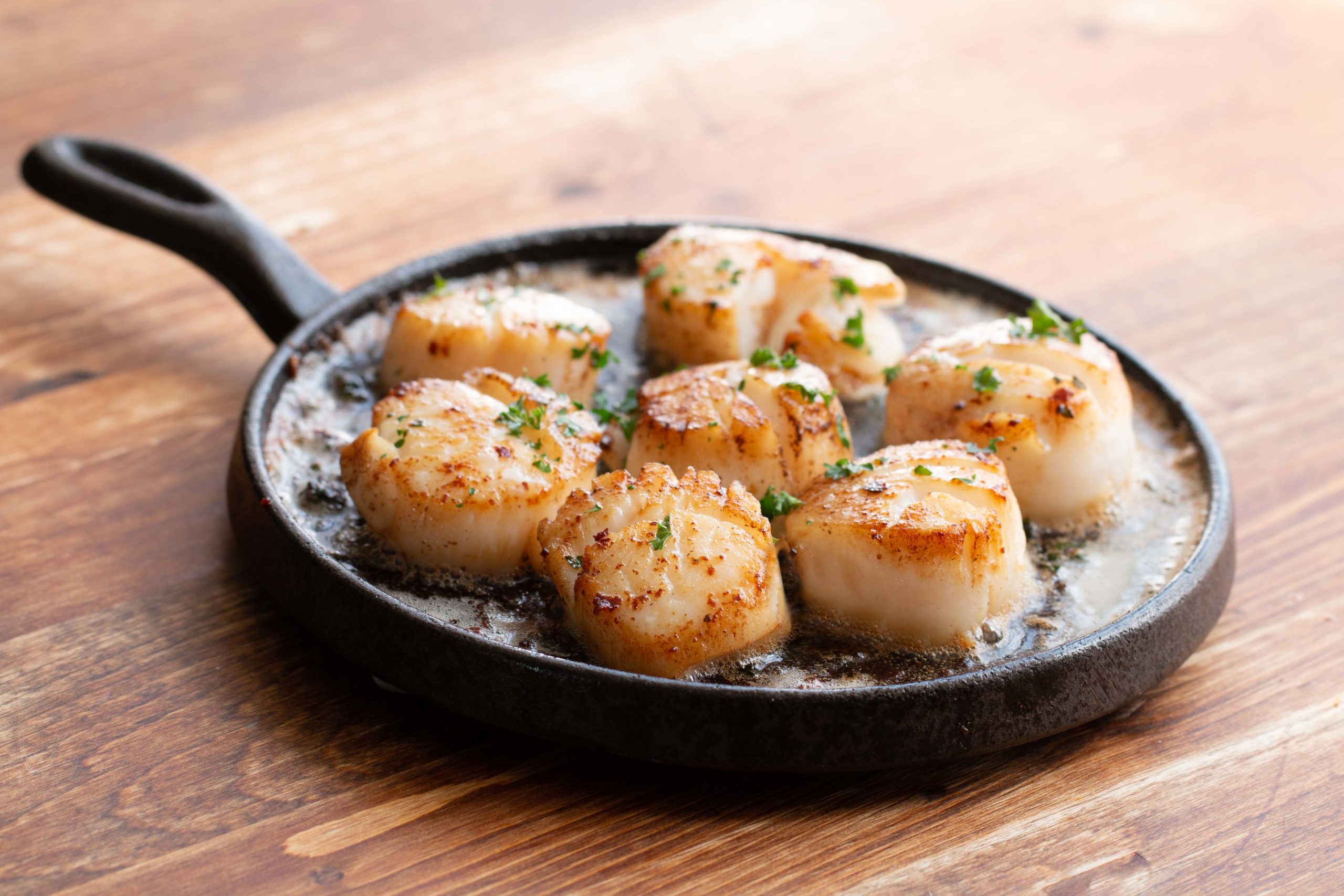 What type of seafood is scallops?