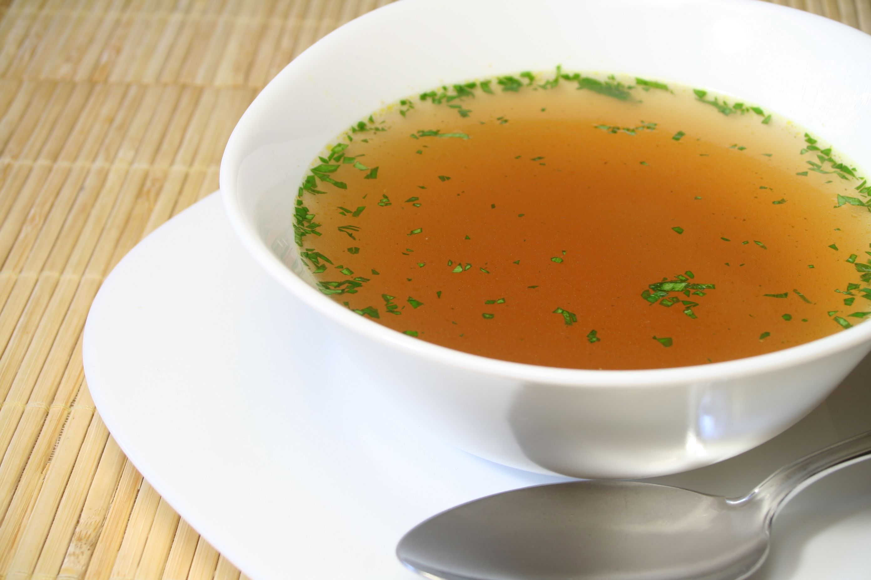 What type of soup is broth or bouillon?