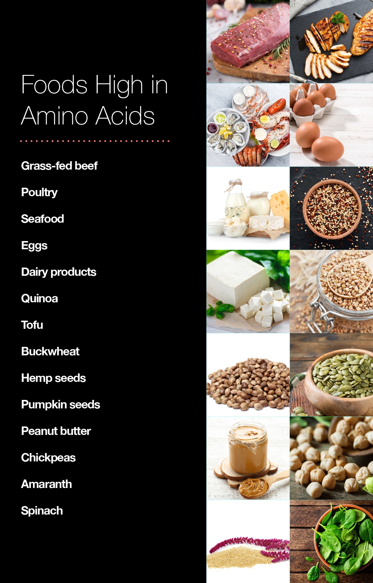 What vegetable is high in amino acids?