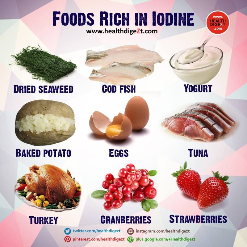 What vegetables are high in iodine?