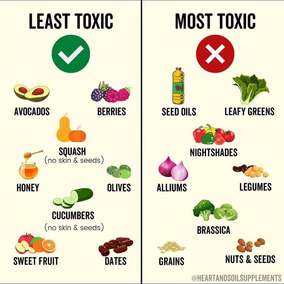 What vegetables are toxic?
