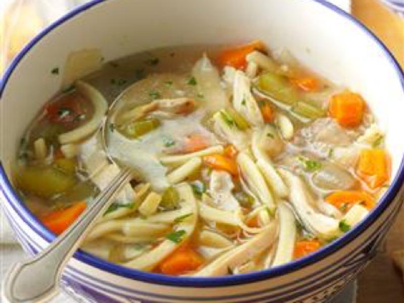 What vitamins and minerals are in chicken noodle soup?