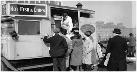 What was the fish and chip shop like in WW2?