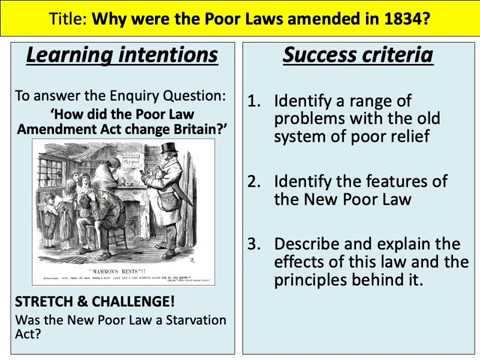 What was the impact of the poor laws?