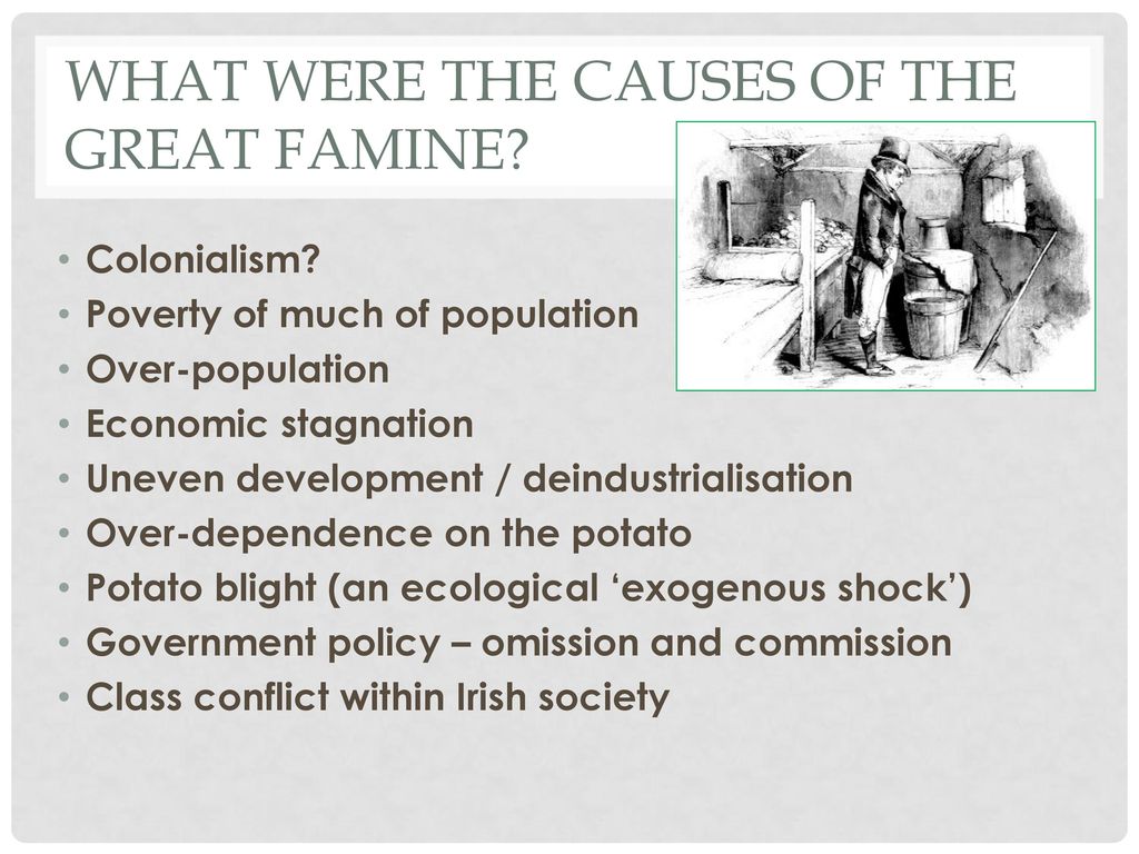 What was the main cause of the Great Famine?