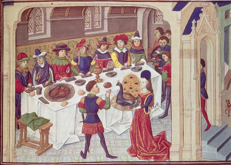 What was the role of food in medieval society?