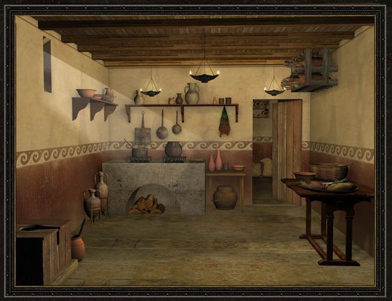 What were ancient Roman kitchens like?