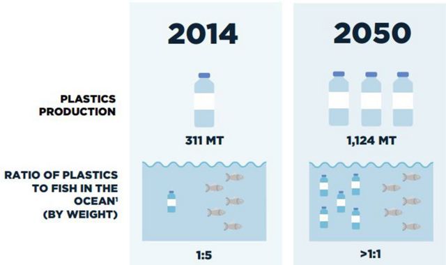 What will the plastic to fish ratio be in 2050?