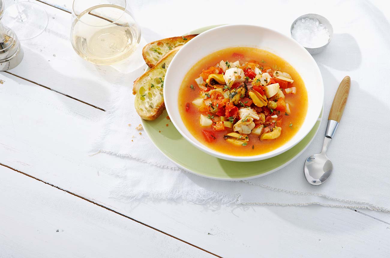 What wine goes with seafood stew?