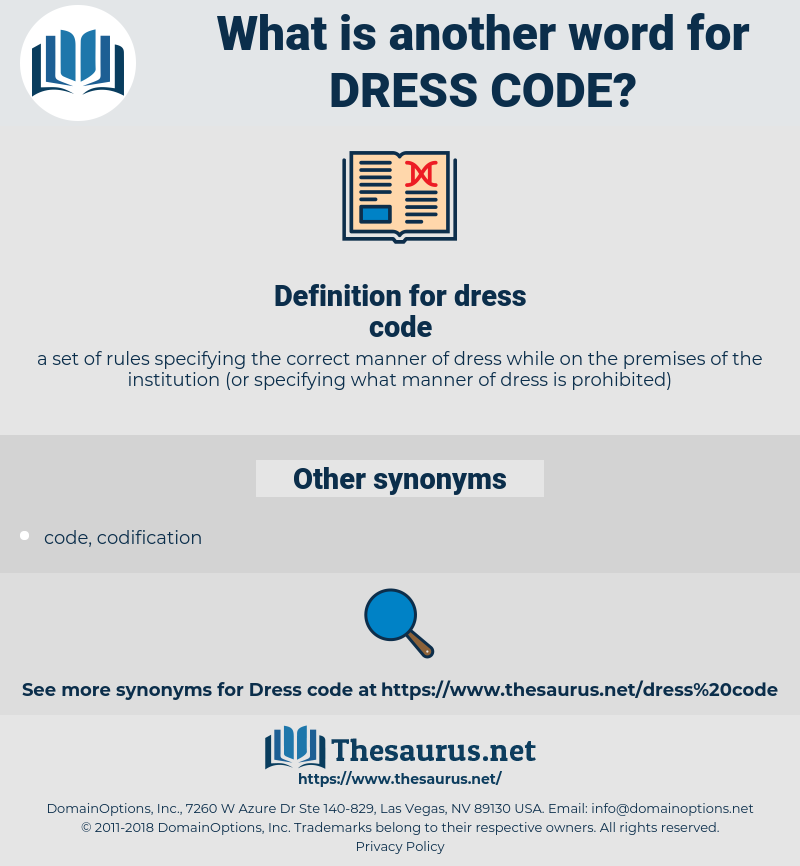 What's a word for dress code?