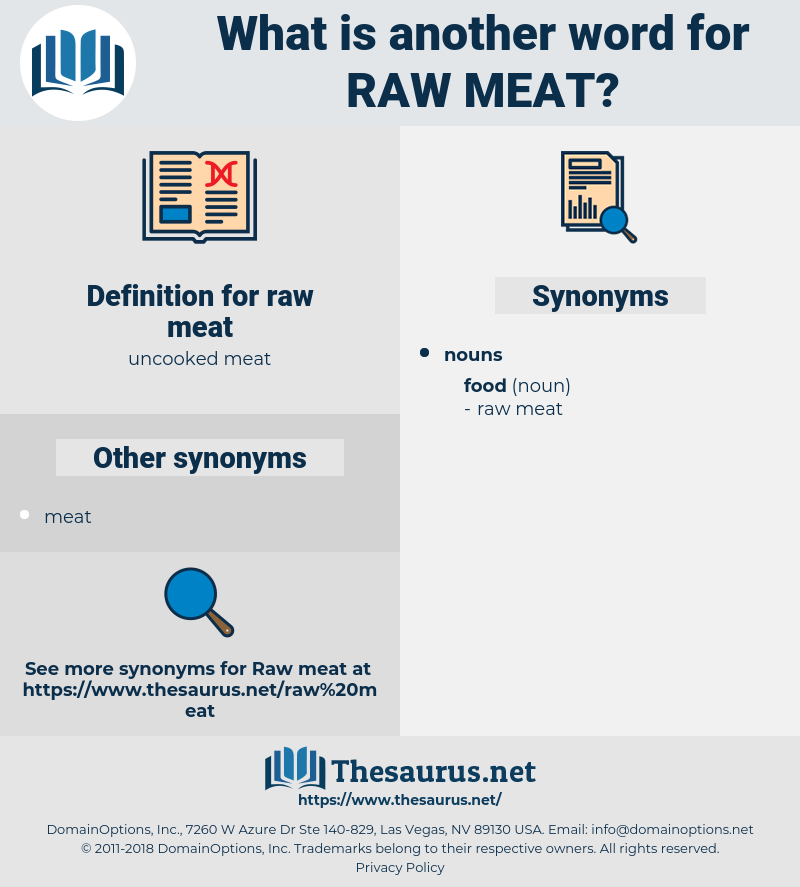 What's another name for raw meat?