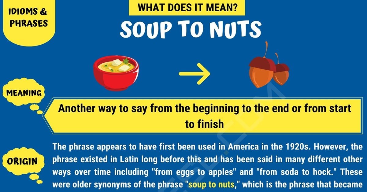 What's another way to say soup to nuts?