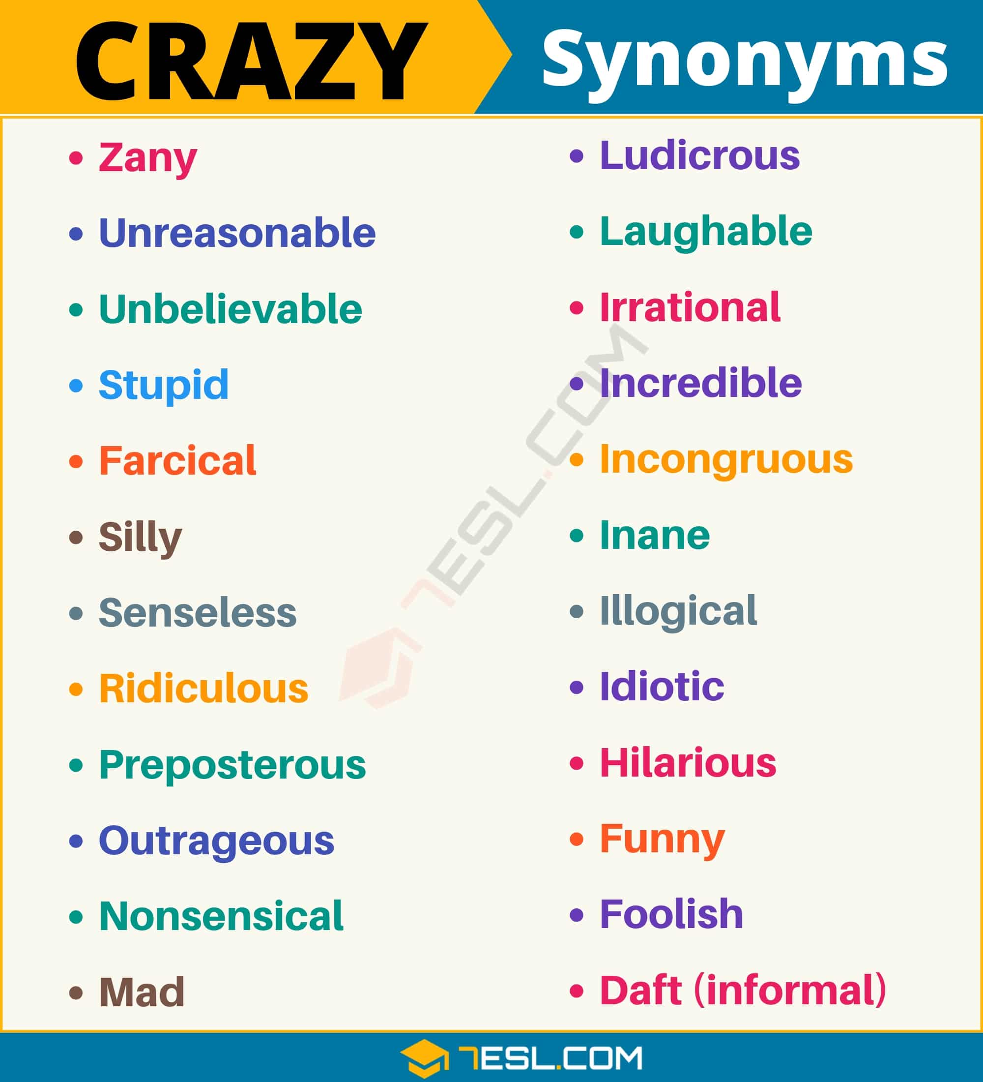 What's another word for going crazy?