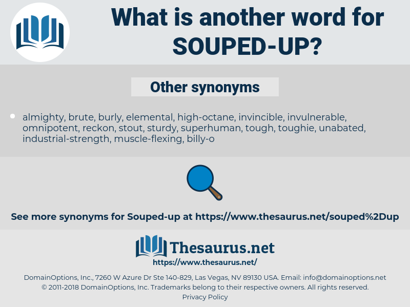 What's another word for souped up?