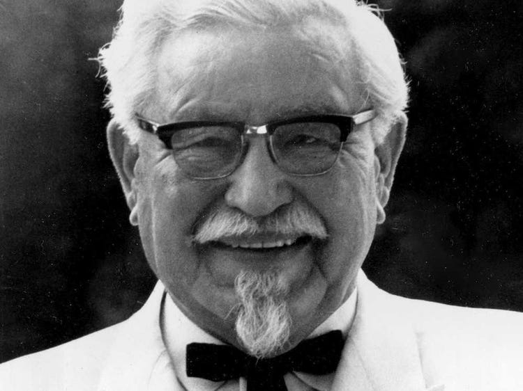 When did Colonel Sanders find success?