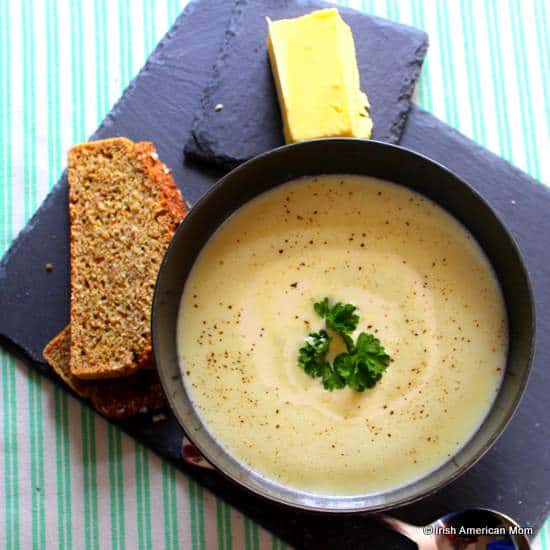 When did potato soup originate?