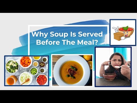 When eating soup and salad which is served first?