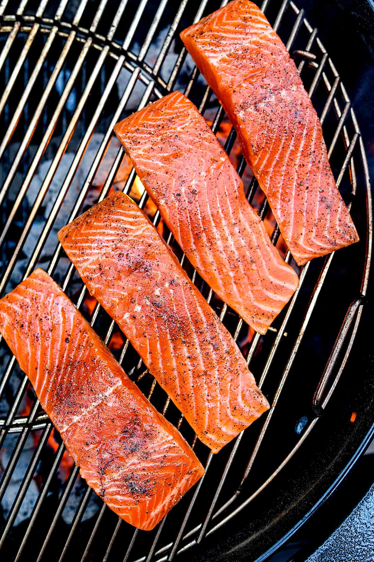 When grilling salmon which side do you grill first?