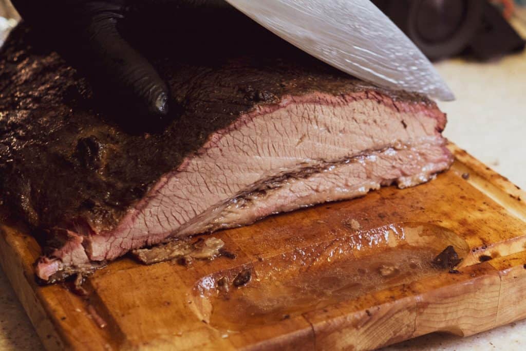 When is brisket ready to pull off the smoker?
