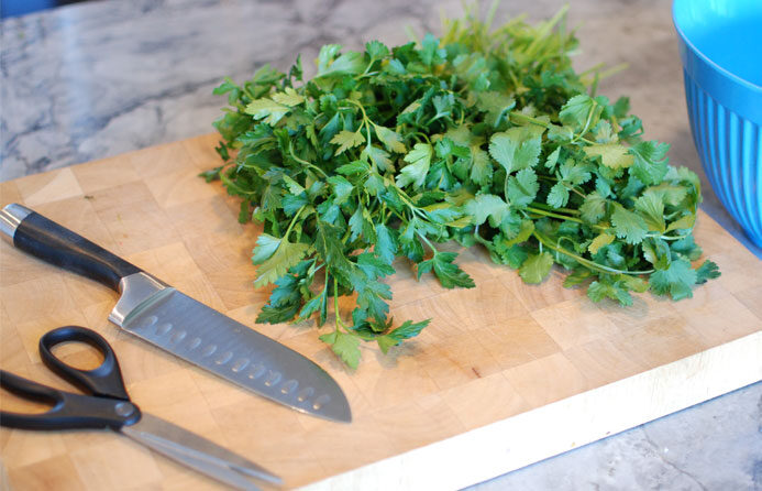 When should fresh herbs be added in the cooking process?