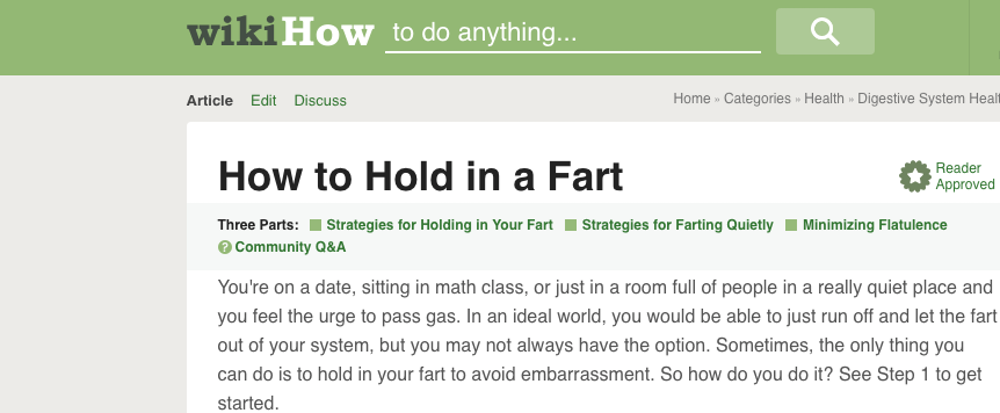 When should you hold a fart in?