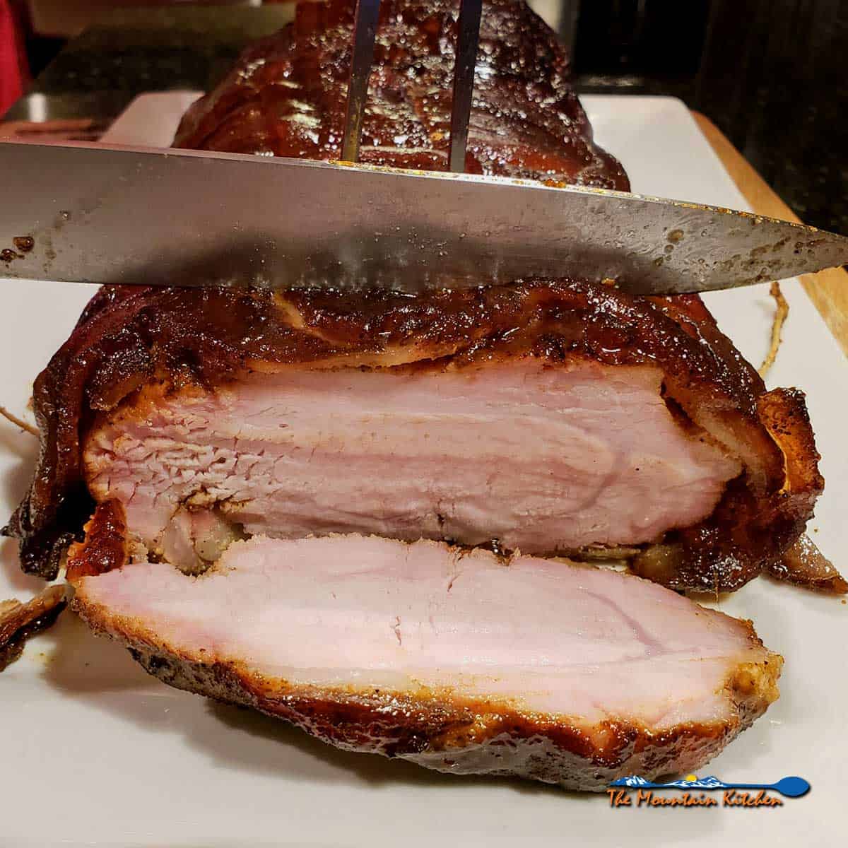 When smoking a pork loin When do you wrap it?