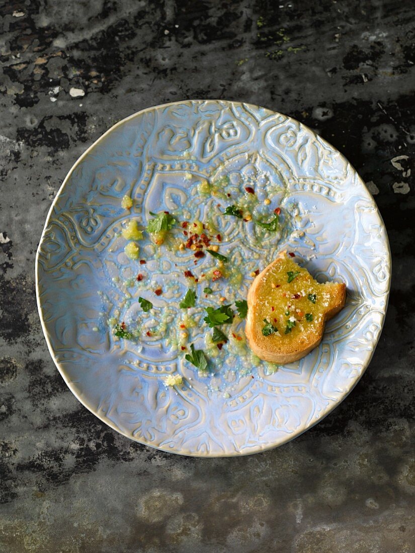 When was bread used as a plate?