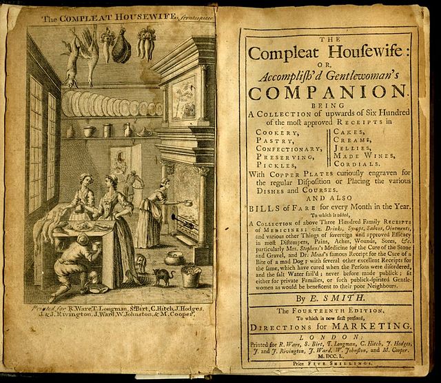 When was the first cook book made?