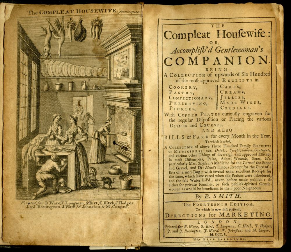 When was the first cook book published?