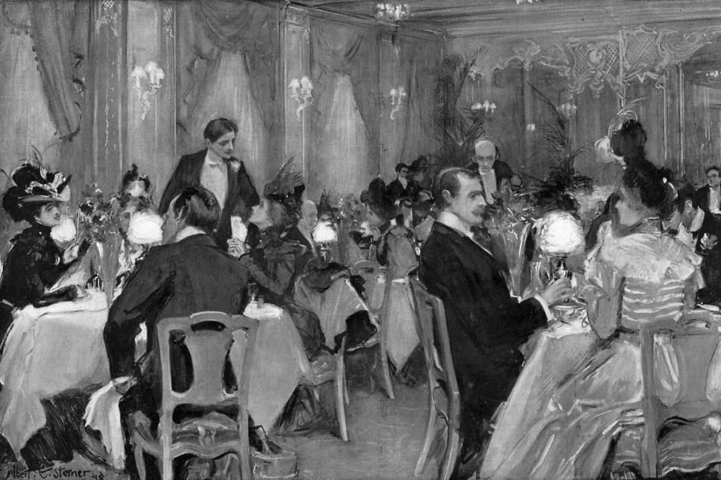 When was the first restaurant opened in America?