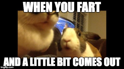 When you fart and little bit come out?