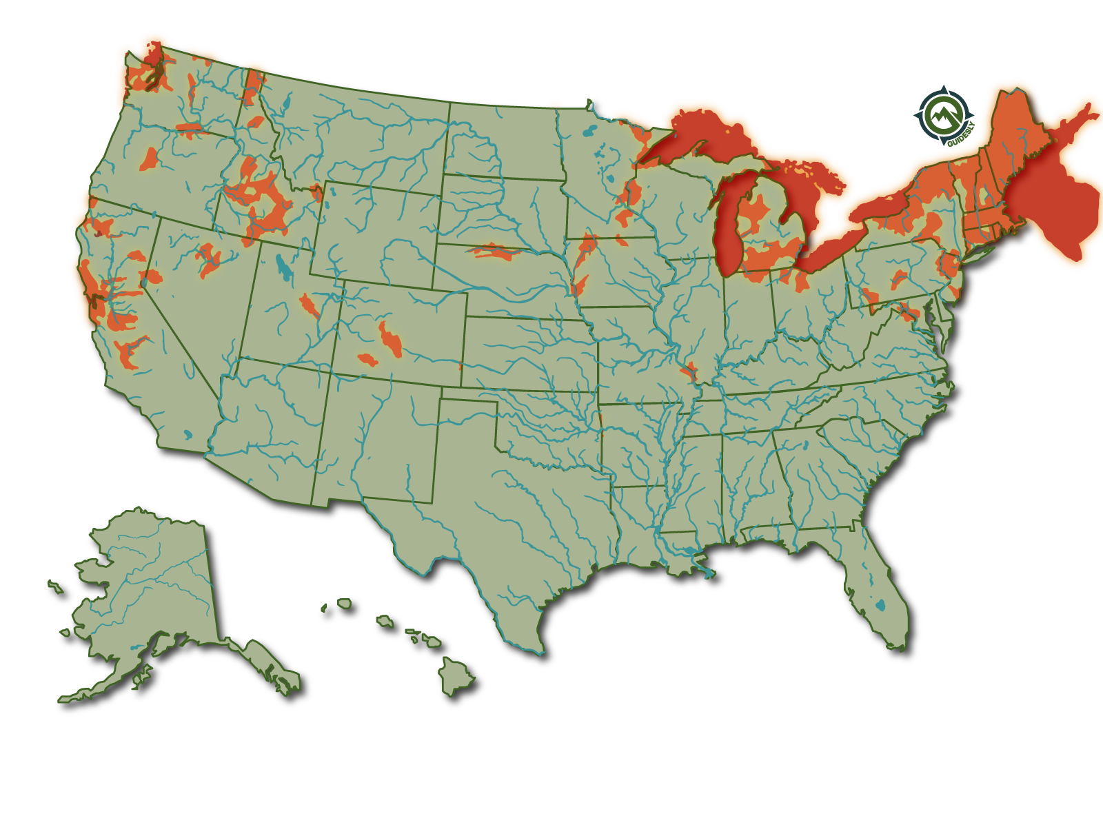 Where can I catch salmon in the US?