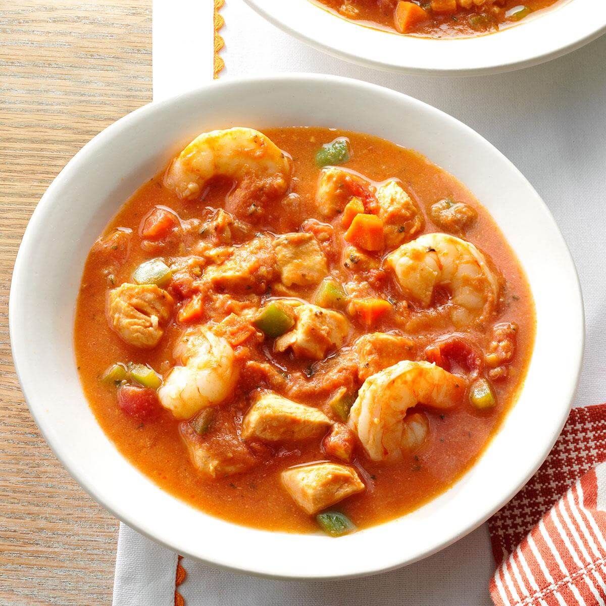 Where can I find good recipes for seafood soup?