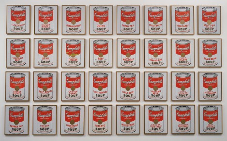 Where did Andy Warhol paint Campbell's soup cans?