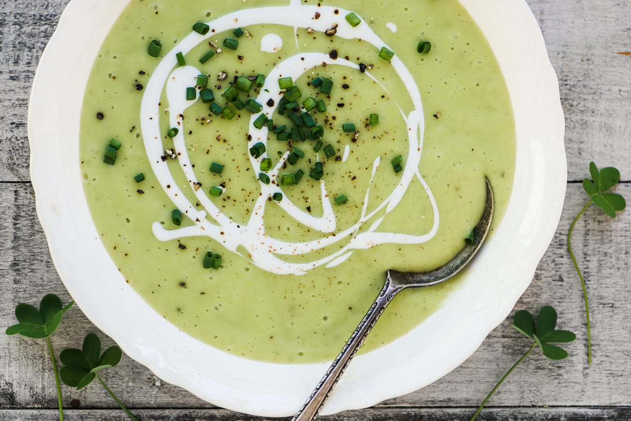 Where did potato leek soup originate?