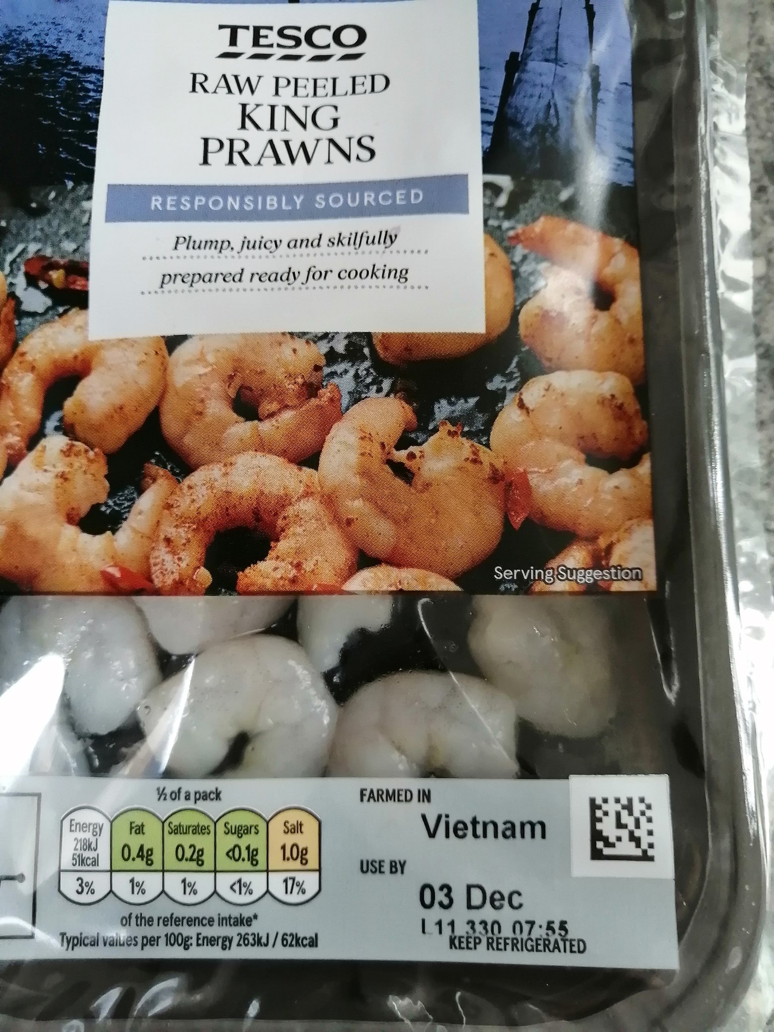 Where do Tesco prawns come from?